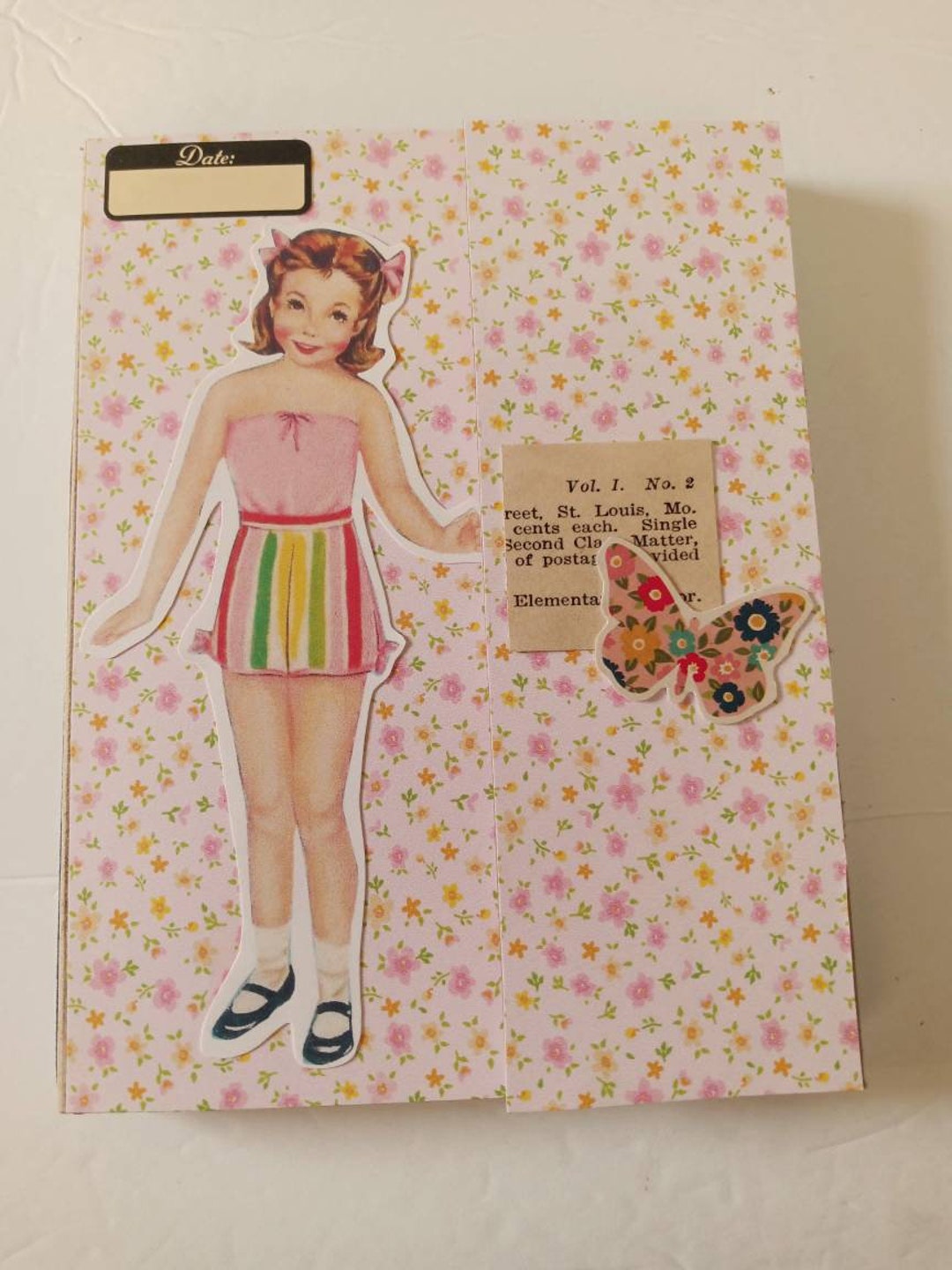 Folio Journal. Retro Folio Junk Journal. Retro Kitschy Folio. 5 X 7 ...