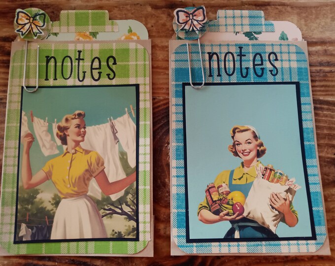 Journal Pockets With Bow Journal Clips. Set of 2 Pockets and 2 Bow ...