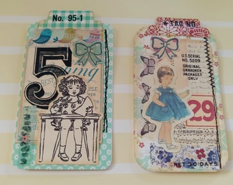 2 Hidden Paper Clips. Junk Journal Supplies. Embellishments. Set of 2 ...