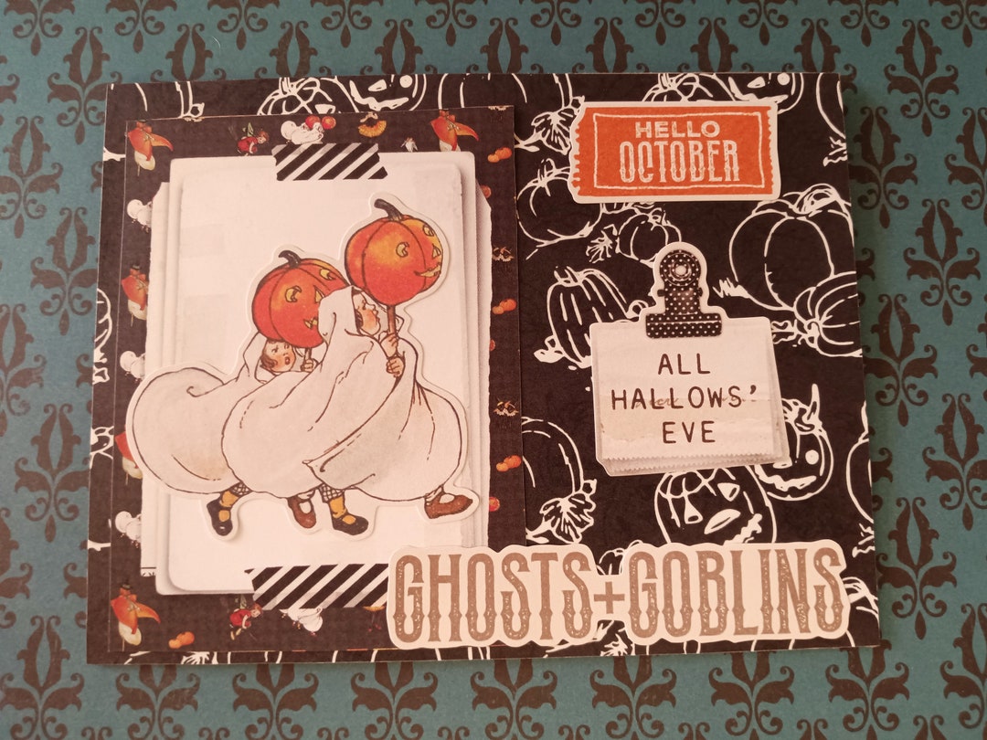 Halloween Altered Envelope. Happy Mail. Junk Journal Supplies. - Etsy