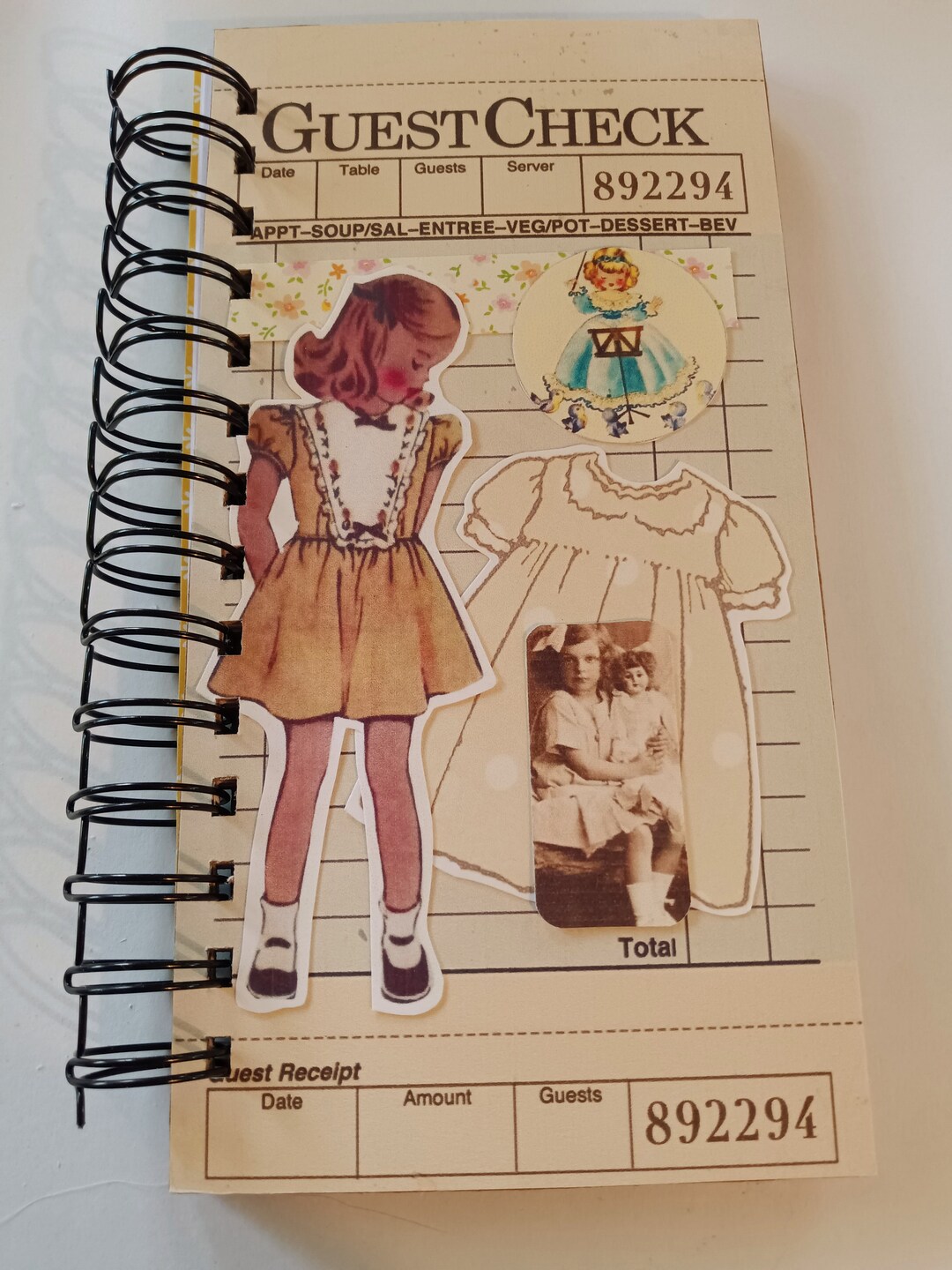 Guest Check Notebook. Wire Bound Notebook. Chipboard Covers. Inside ...