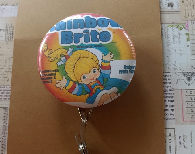 Badge Holder. Retractable Cord. Rainbow Brite. - Etsy