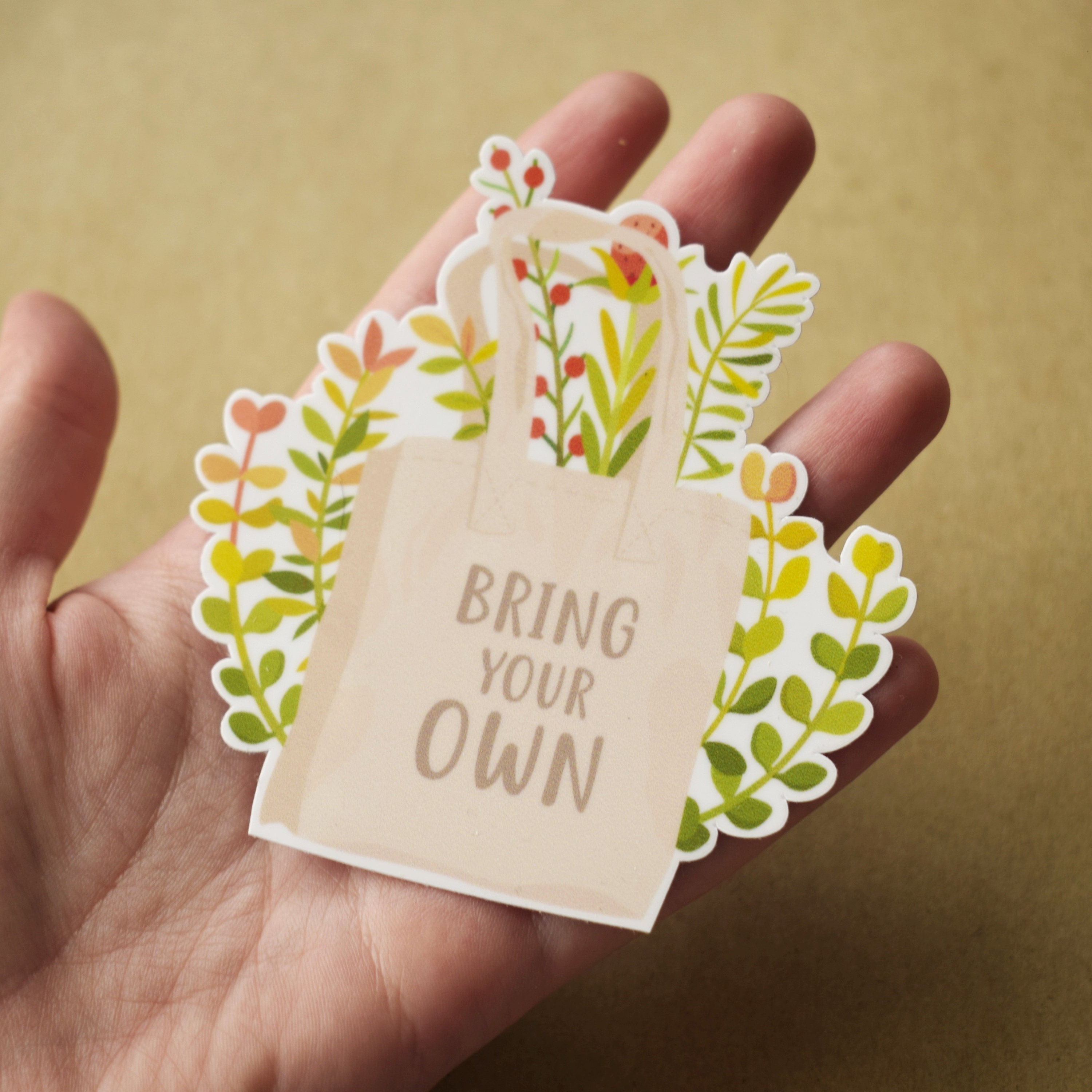 Bring Your Own Bag Eco Sticker Reuse Eco-friendly Save the - Etsy
