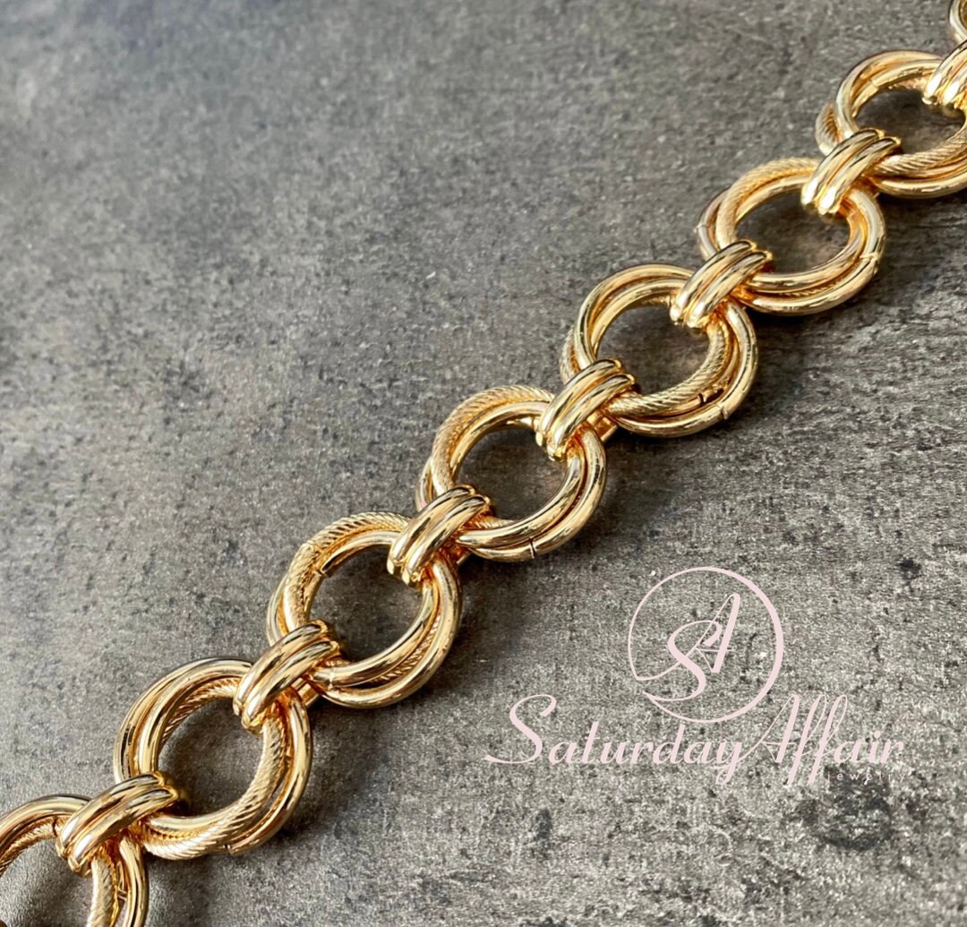 Gold Plated Chain Necklace, Large Chain, Chunky Necklace, Chain Choker ...