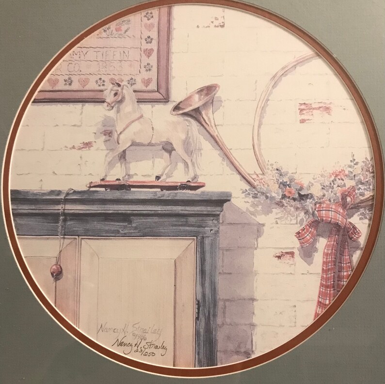 1986 Carousel Horse Artist Nancy H. Strailey Framed Print | Etsy