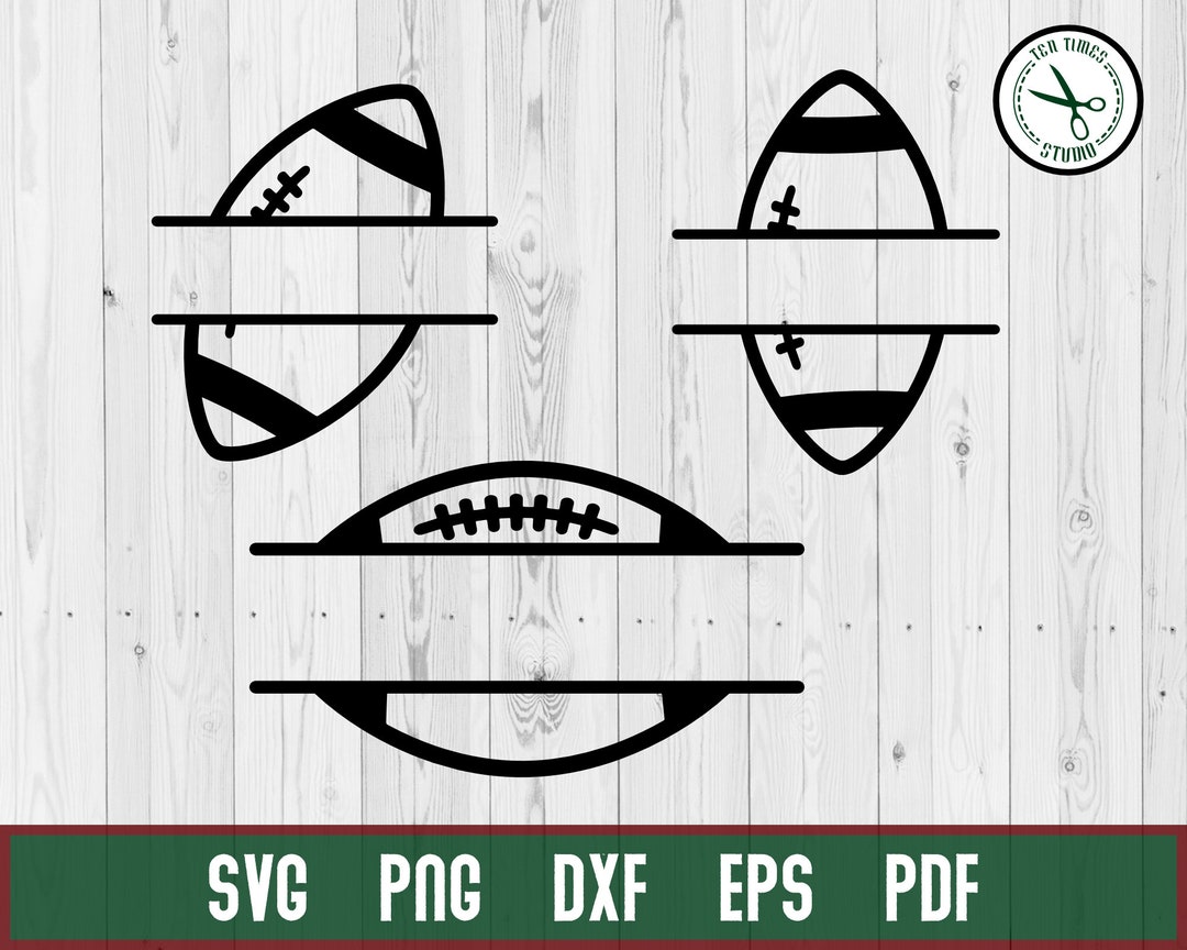 Football Monogram SVG Svg Dxf, Eps, Png, Pdf for Cricut, Digital Cut ...
