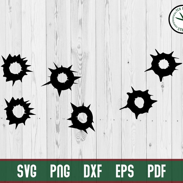 Bullet Hole Svg - Etsy