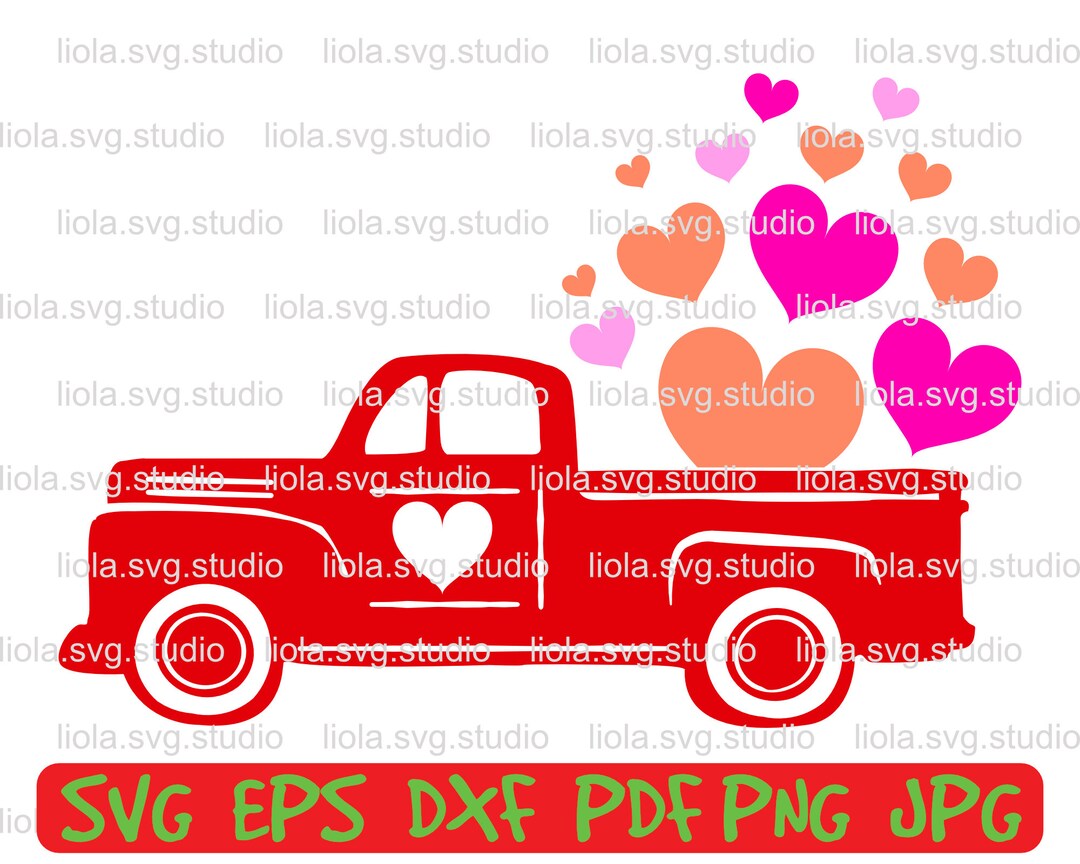 Valentine Truck Svg Boy Valentine Svg Valentine Truck - Etsy