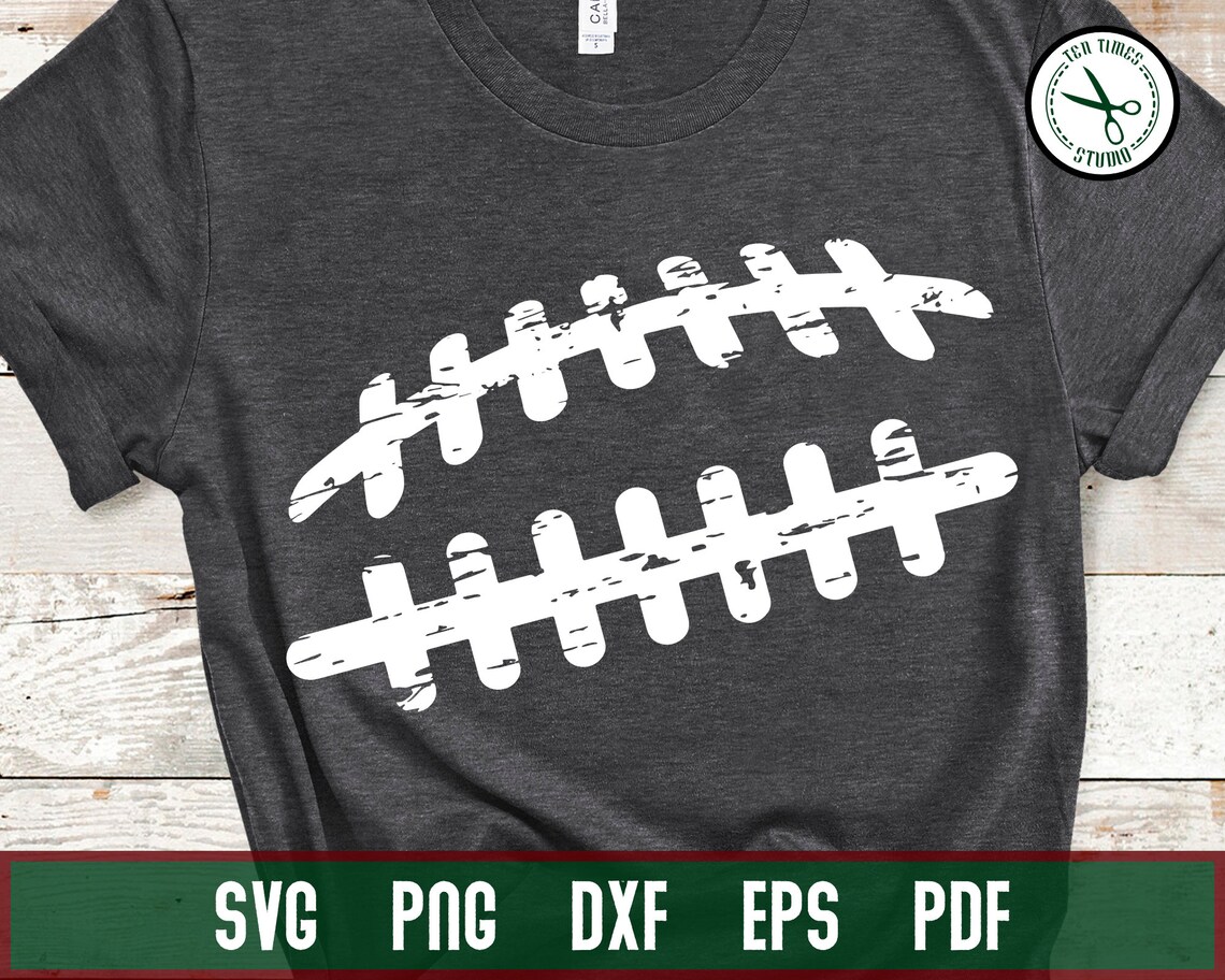 Grunge Football Lace Svg Distressed Football Svg Grunge | Etsy