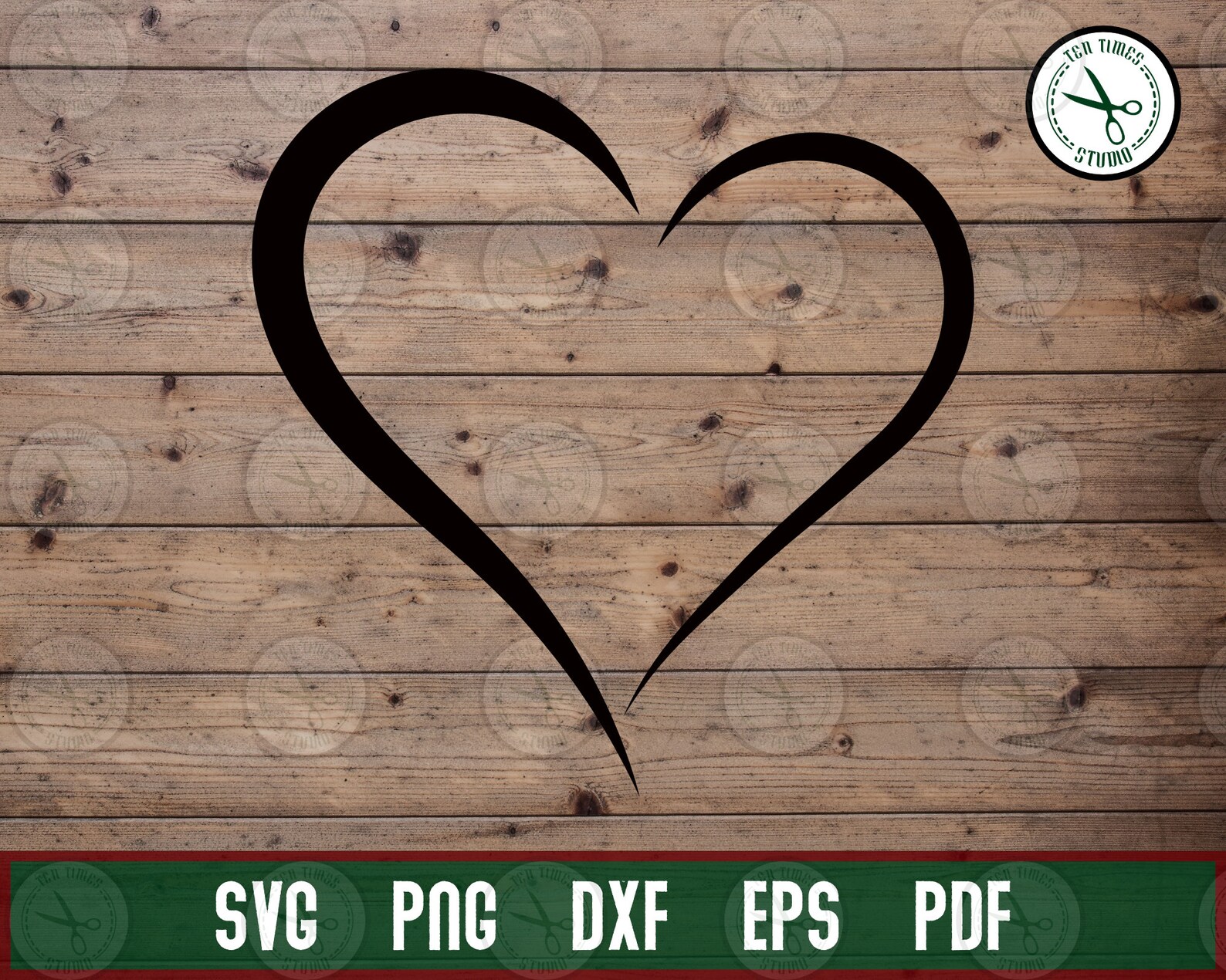 Open Heart SVG Brush Heart Svg Valentines Heart Svg Png Dxf | Etsy