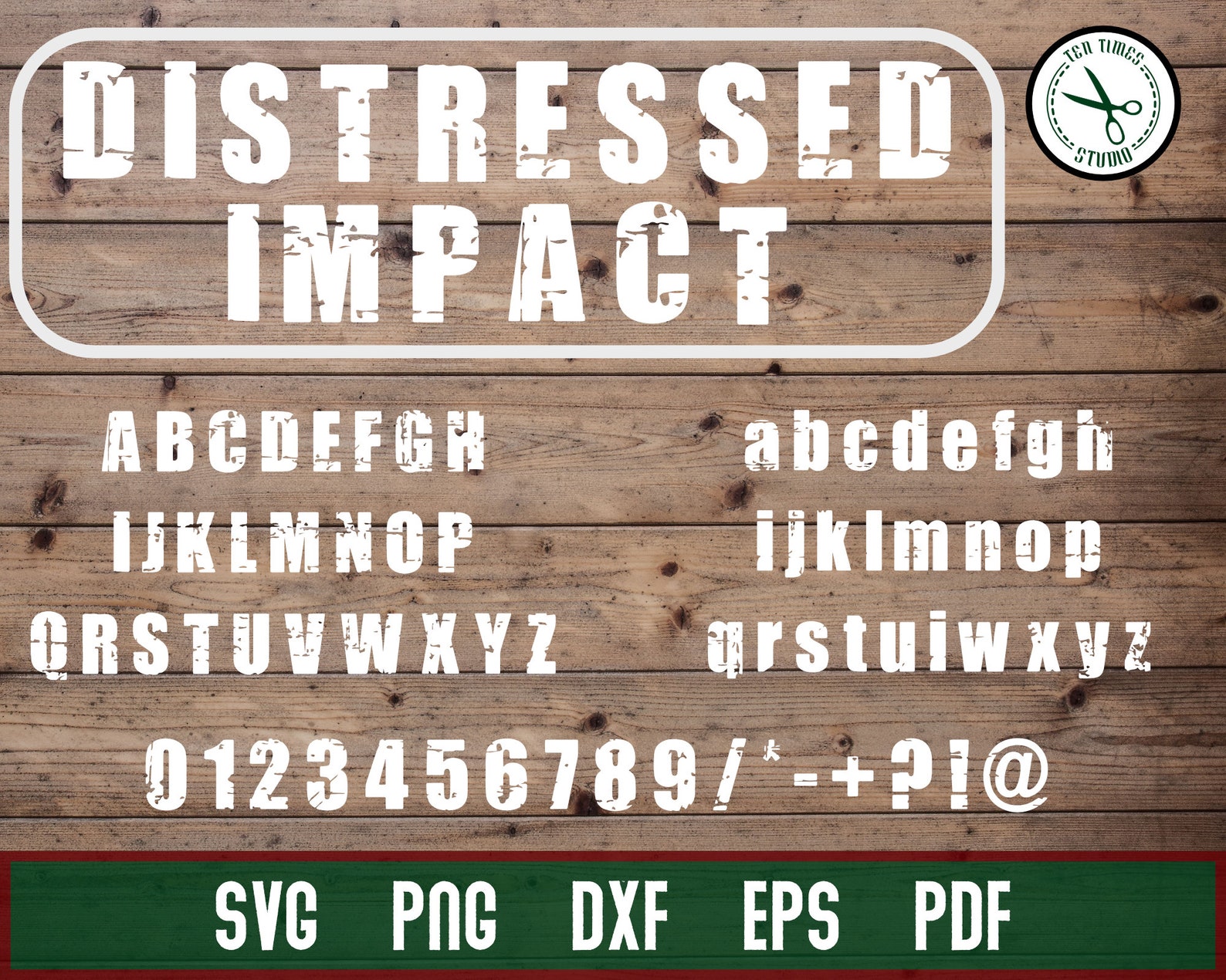 Distressed Impact Grunge OTF Cricut and SVG Crafter Athletic | Etsy