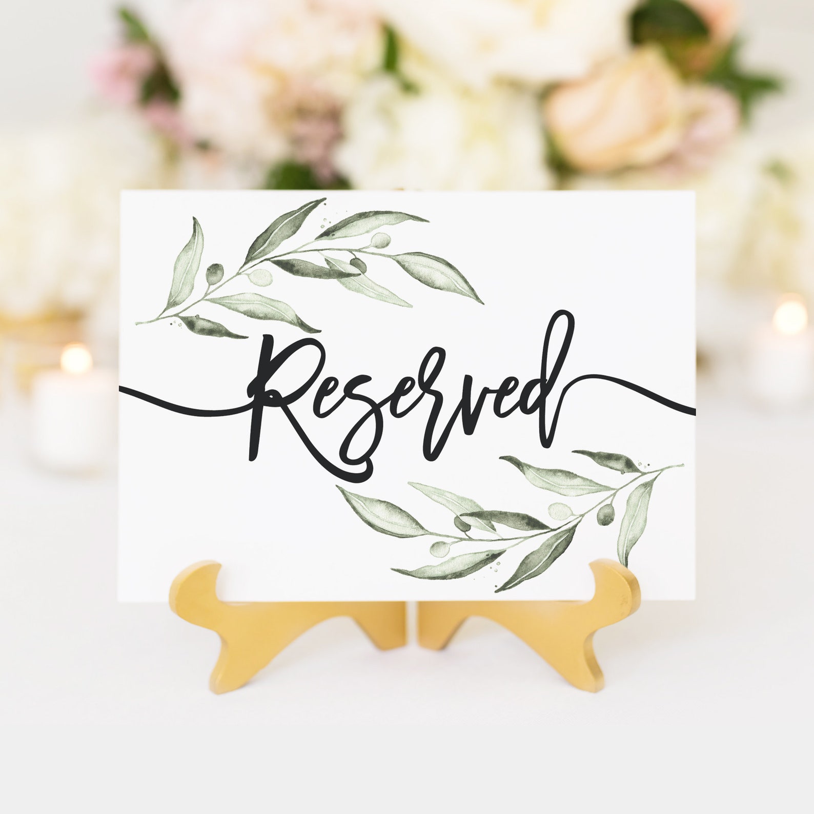 Printable Wedding Reserved Sign, Aisle Sign, Ceremony Decor, Seating ...