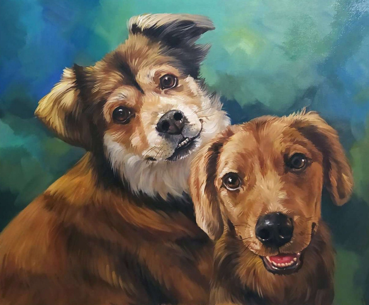 Portrait of a Dog Portrait of a Pet Personal Portrait of a Dog | Etsy