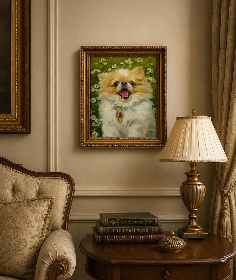 Custom Pet Portrait Oil Painting From Photo - Etsy