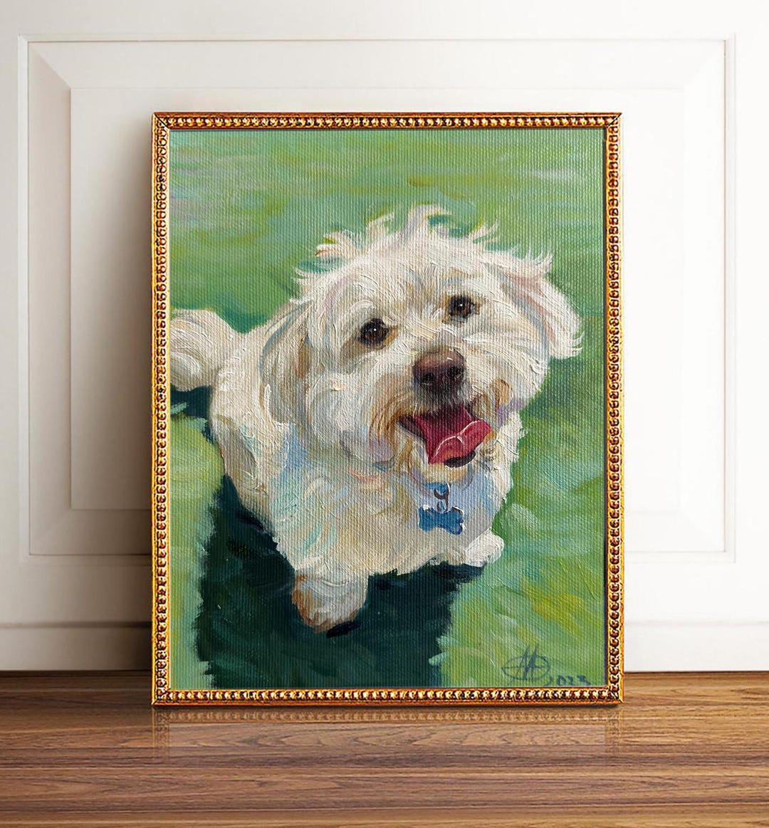 Realistic Pet Portraiture. Custom Oil on Canvas. Personalized Pet ...