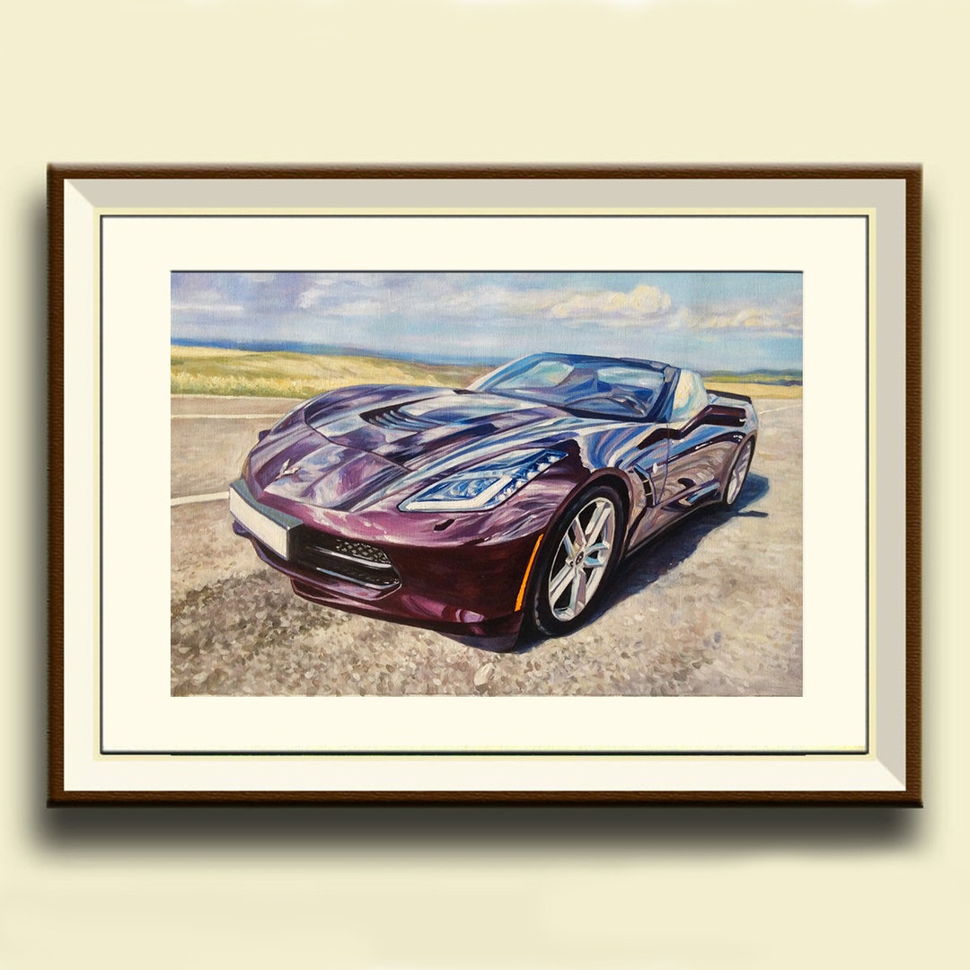 Custom Oil on Canvas Car Portraits - Hand-painted Personalized Artwork ...