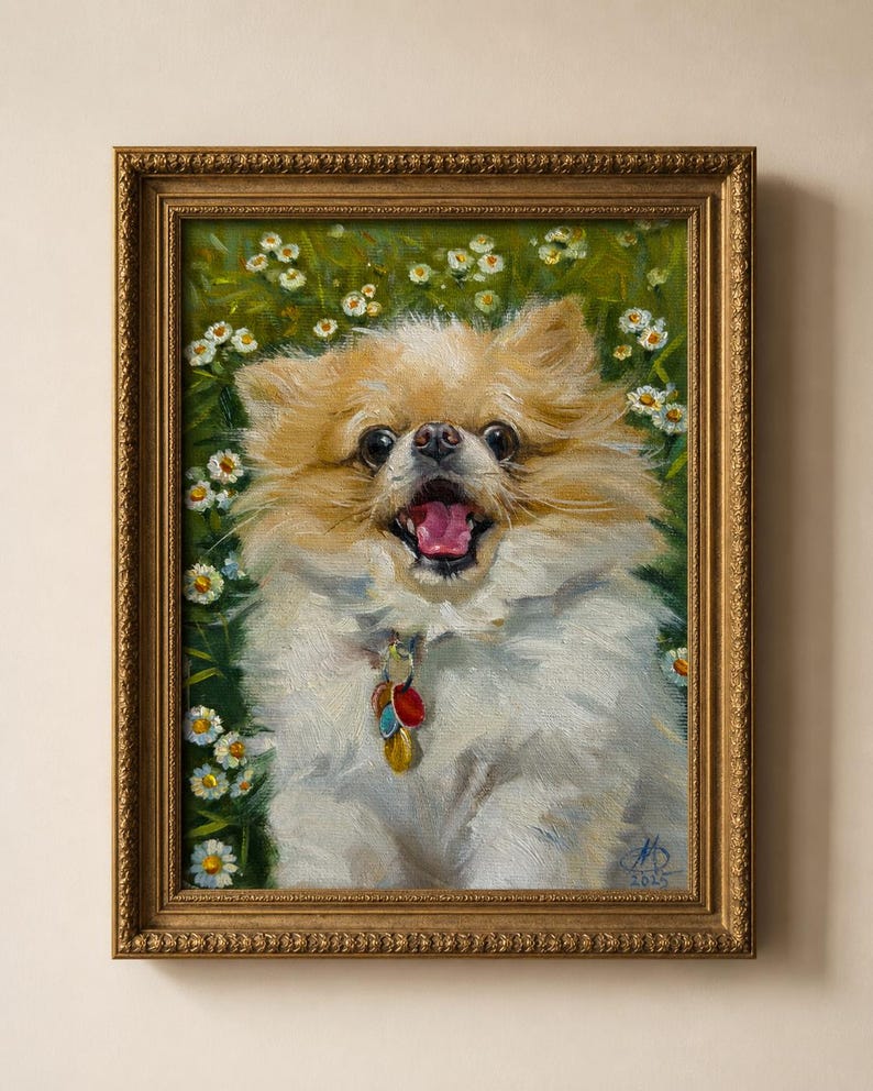 Custom Pet Portrait Oil Painting From Photo - Etsy
