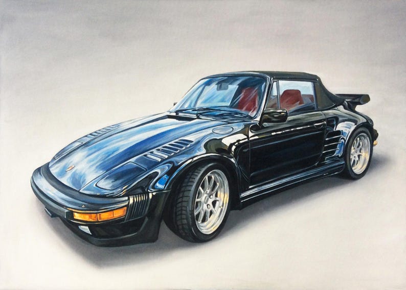 Custom Car Oil Painting Portrait, Personalized Vehicle on Canvas - Etsy