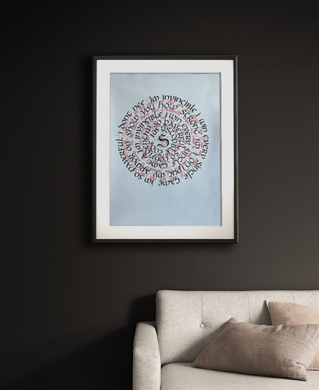 Handcrafted Calligraphy Paintings. Medieval Calligraphy Art. Western ...