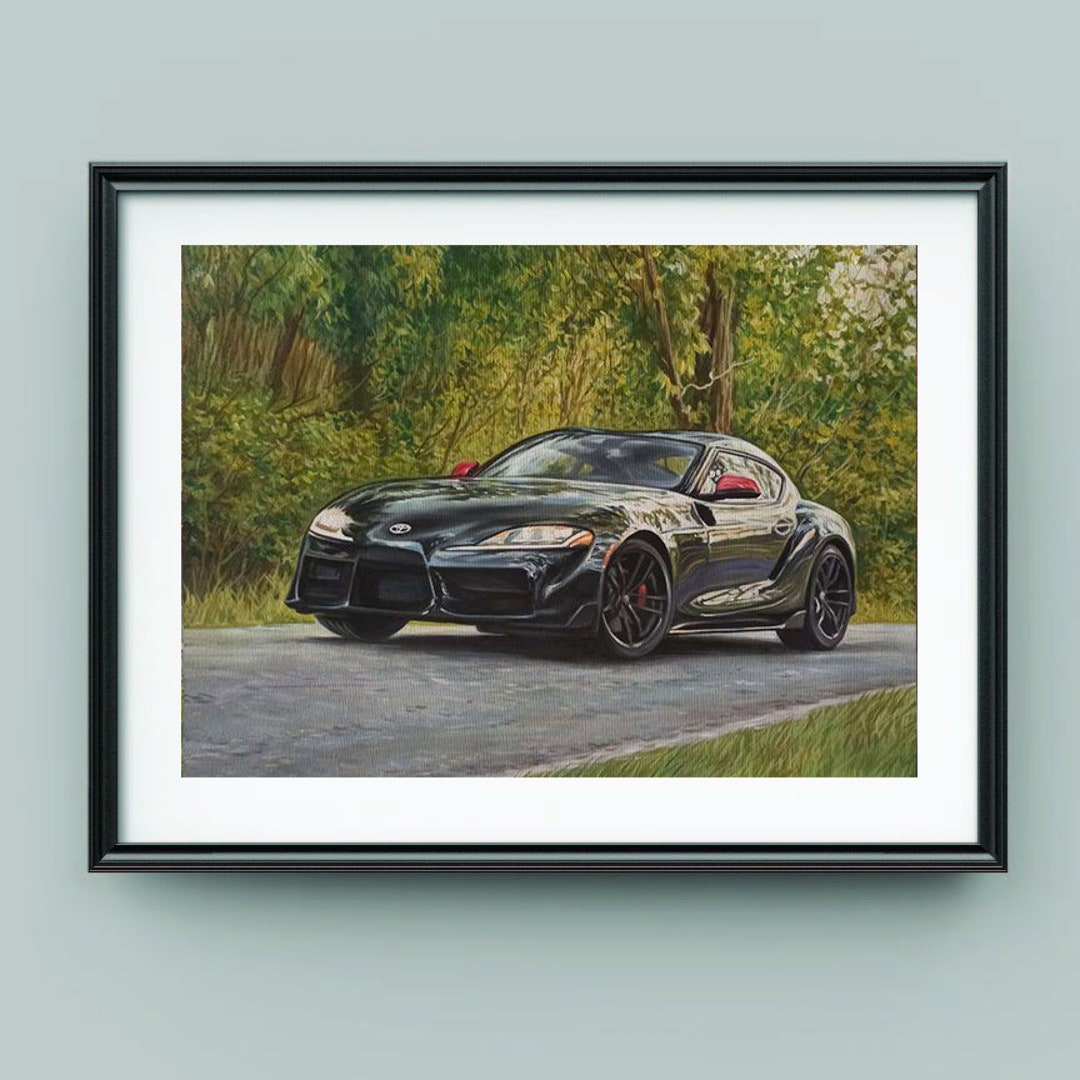 Custom Oil on Canvas Car Portraits - Hand-painted Personalized Artwork ...