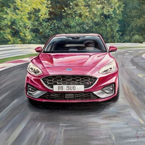 Custom Car Oil Painting on Canvas, Personalized Vehicle Portrait - Etsy