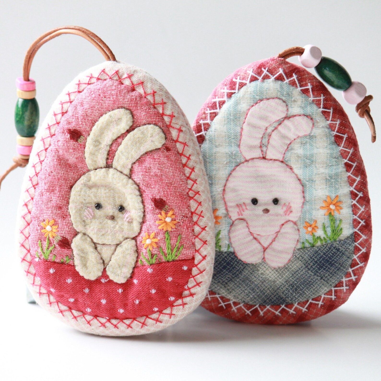 Rabbit Key Cover, Soft Fabric Patchwork Key Pouch for Auto Accessories ...