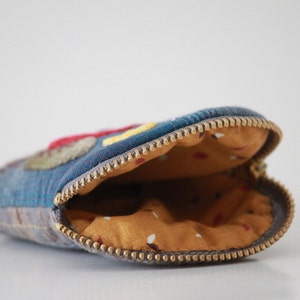 Mini Change Purse With Zip, Blue Tiny Coin Purse With House Applique - Etsy