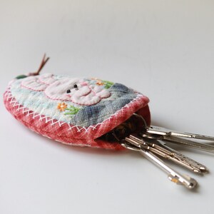 Rabbit Key Cover, Soft Fabric Patchwork Key Pouch for Auto Accessories ...