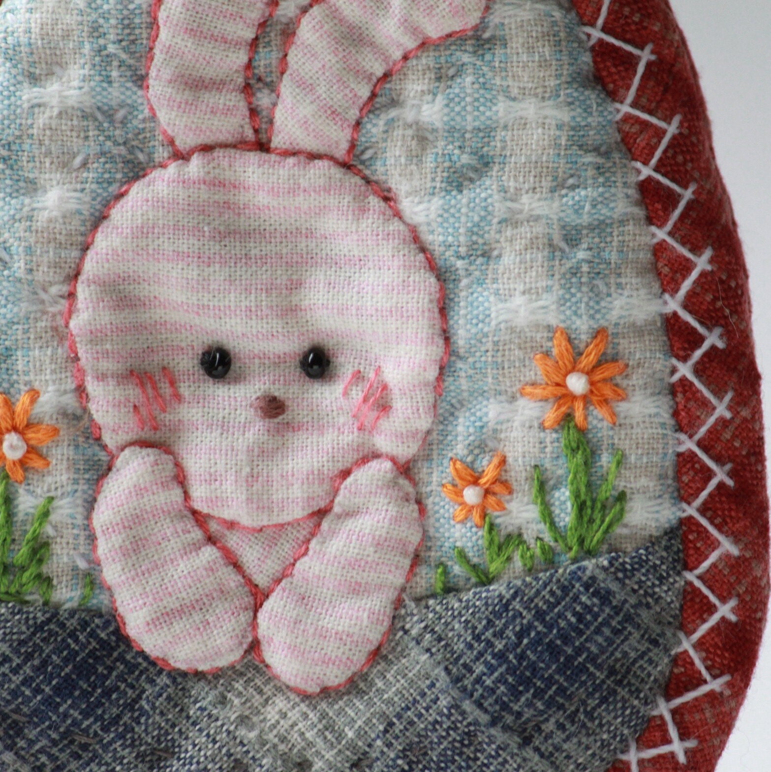 Rabbit Key Cover, Soft Fabric Patchwork Key Pouch for Auto Accessories ...