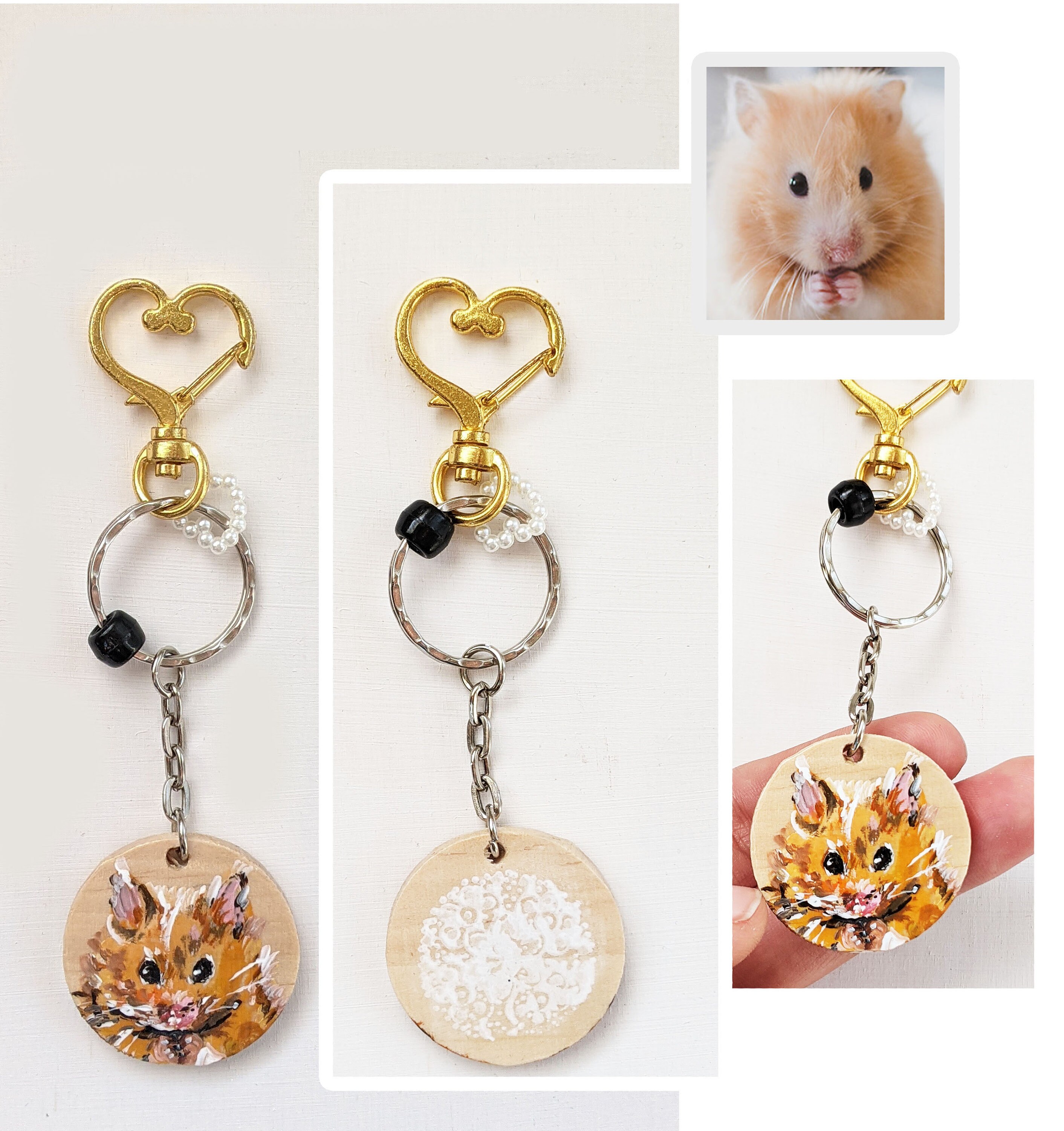 Hand-painted Hamster Commission Pet Portrait, Rodent Custom Portrait ...