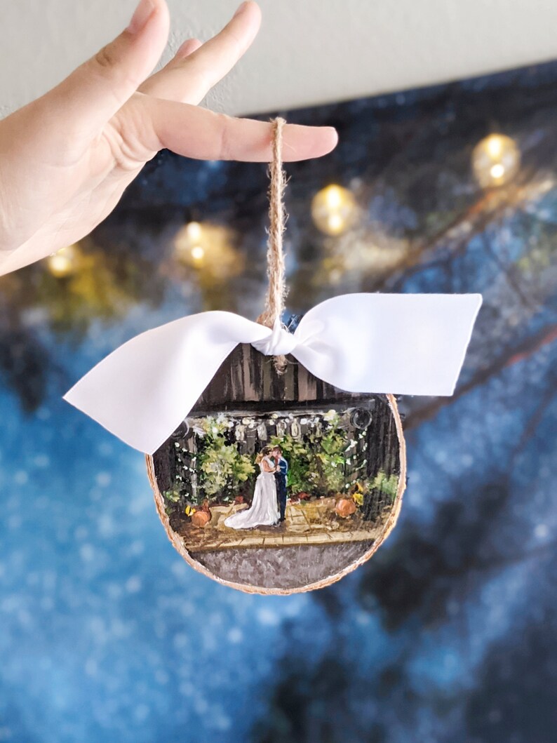 Acrylic Wedding Ornament Custom Wedding Location Ornament - Etsy