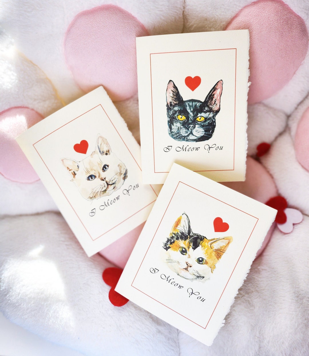 Valentines Day Custom Cat Card, Blank Cards for Pet Owners, Choose ...