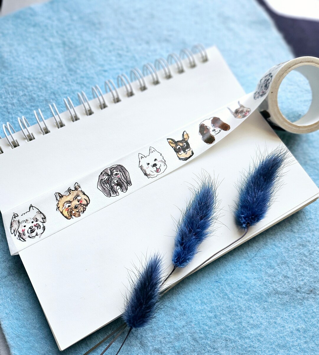 Dog Breeds Washi Tape, Cute Funny Dog Journaling Tape, Ugly Dog ...