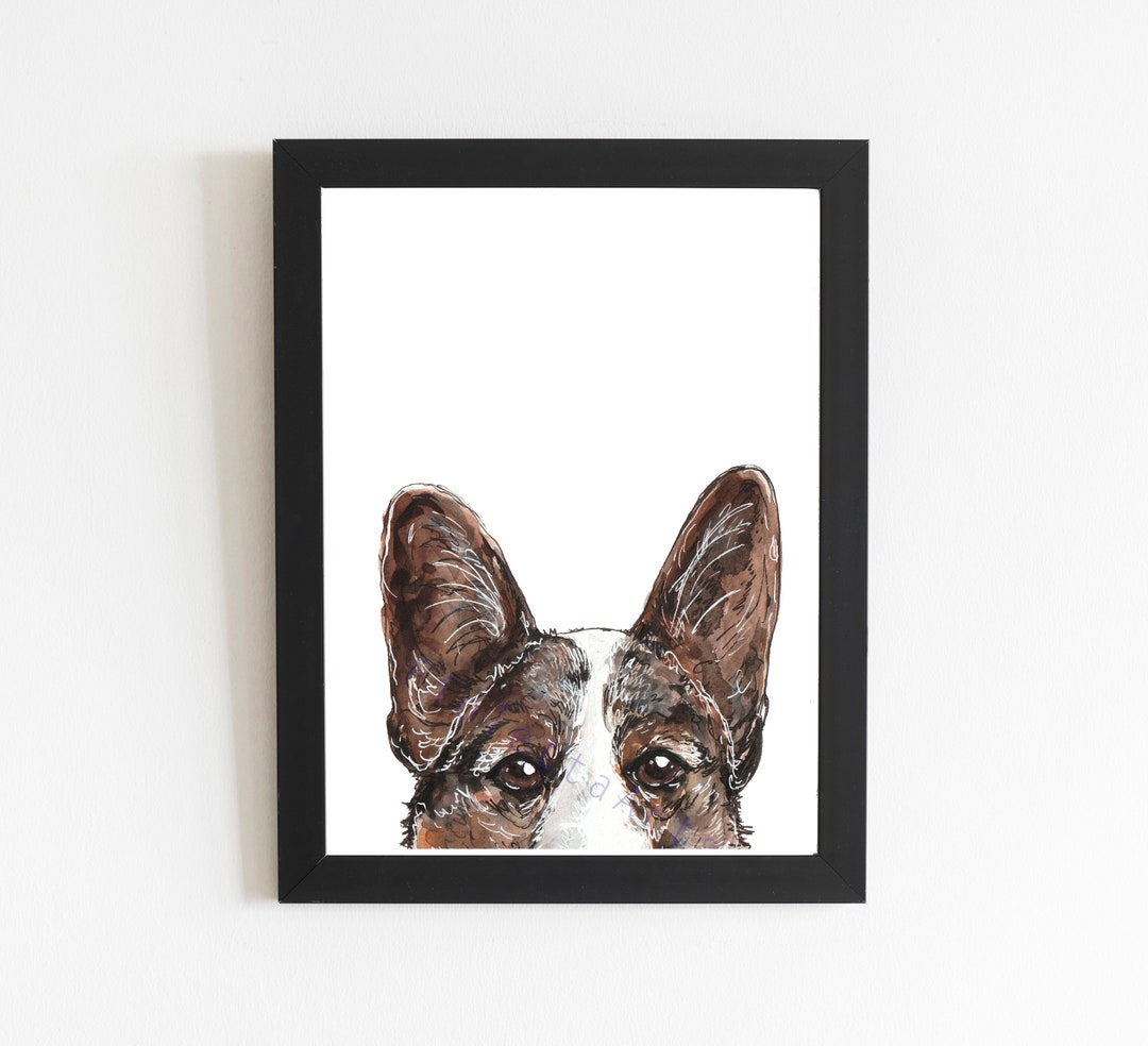 Corgi Cardigan Welsh Art Print, Dog Animal Cute Watercolor Illustration ...