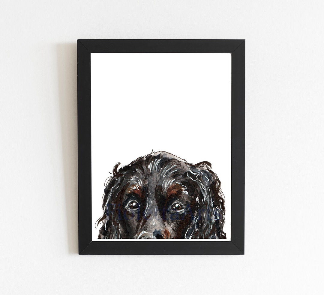 Gordon Setter Art Print, Gordon Setter Watercolor Drawing Gift, Wall ...
