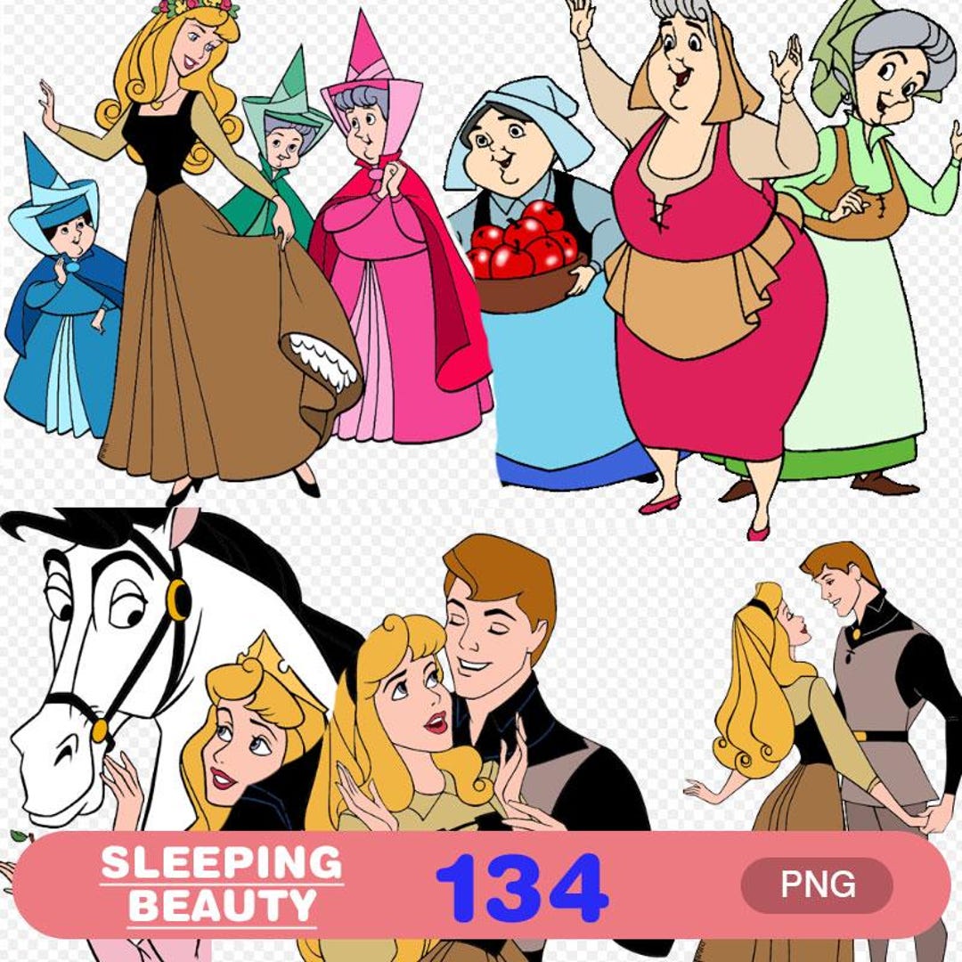 Princess Aurora Sleeping Beauty, Magic Witch, Character Clipart ...