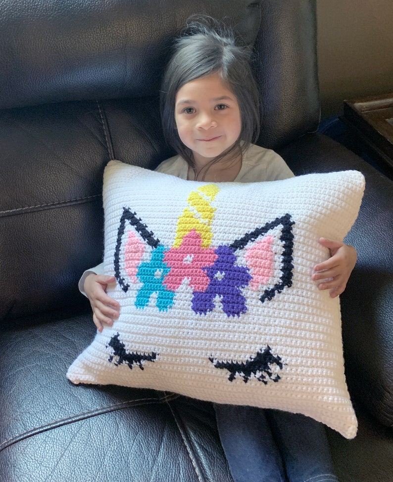 Unicorn Crochet Pillow Pattern - Etsy