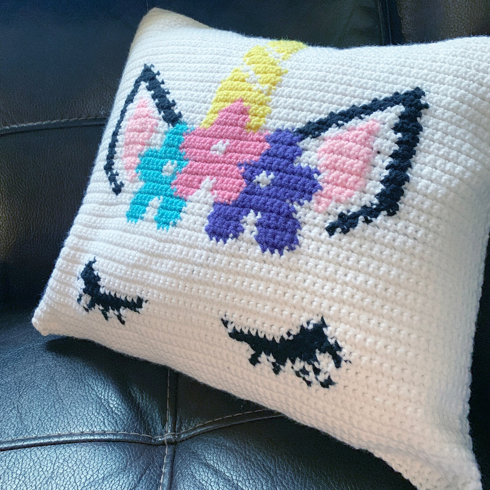 Unicorn Crochet Pillow Pattern | Etsy