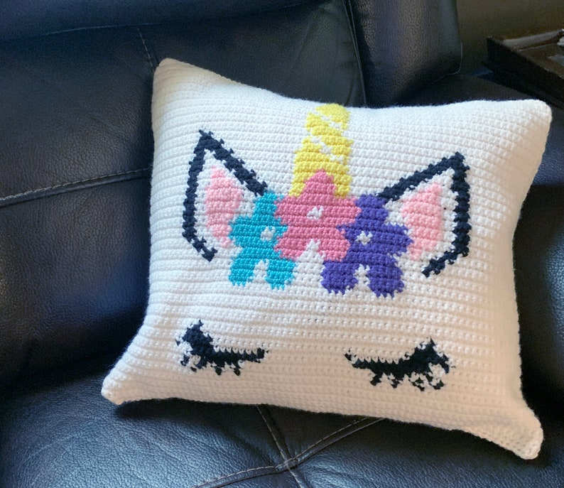 Unicorn Crochet Pillow Pattern - Etsy