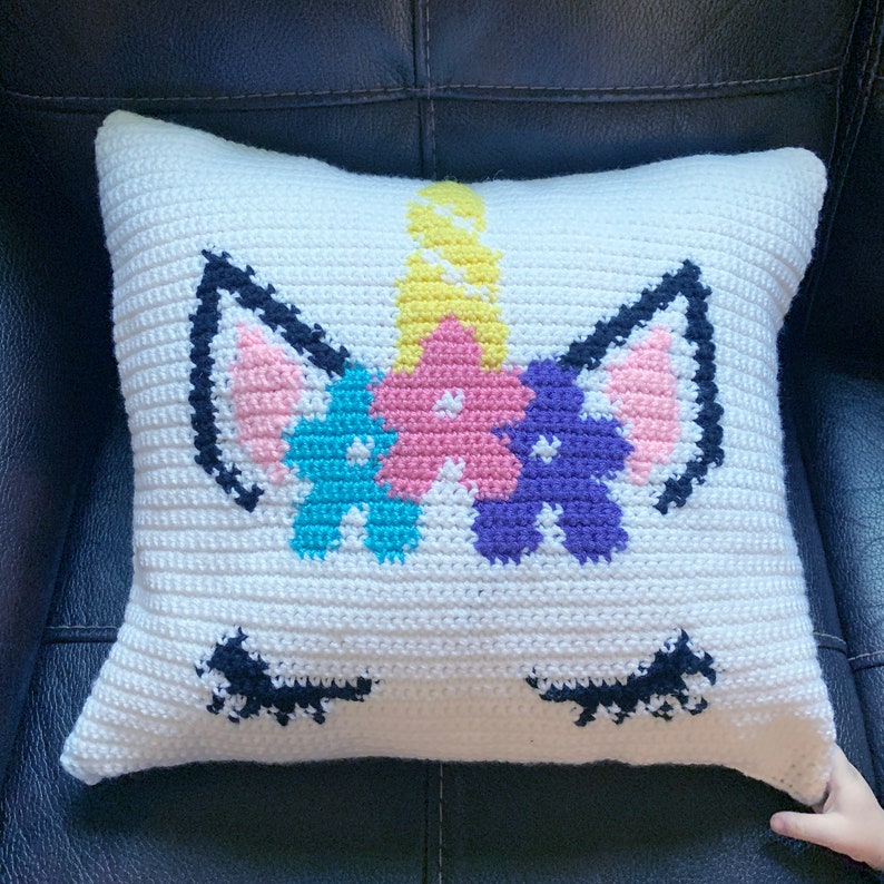 Unicorn Crochet Pillow Pattern - Etsy