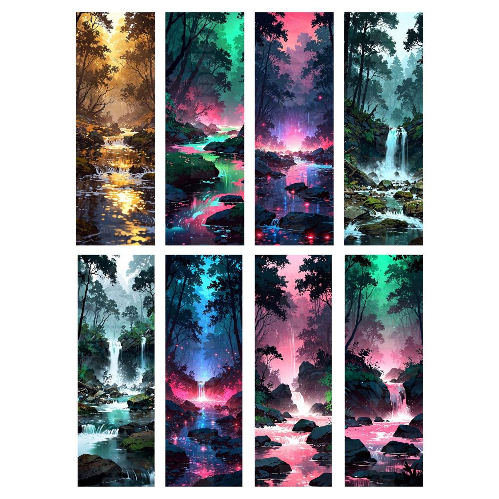 8 Digital Art Download Bookmarks | Mystic River - Etsy