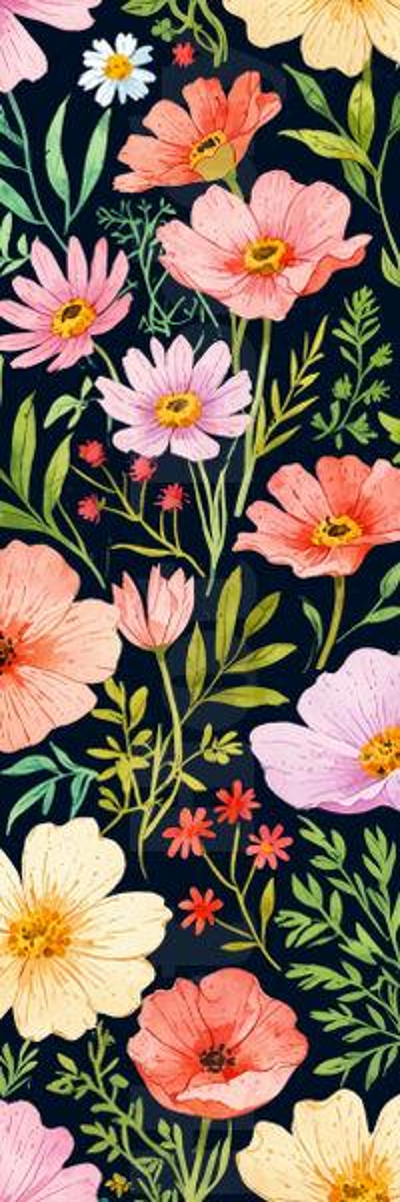 8 Bookmarks Printable DIY | Digital Art Download - Flowers 1 - Etsy