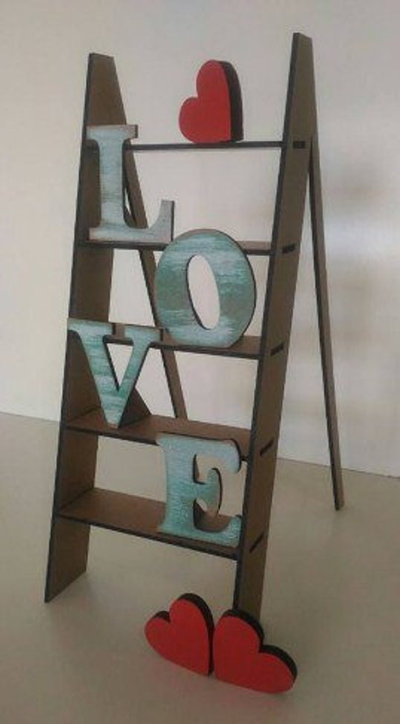 Love Ladder Laser File 12" Tall Svg Png Pdf Cdr - Etsy