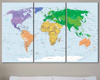 Atlas map wall art | Etsy