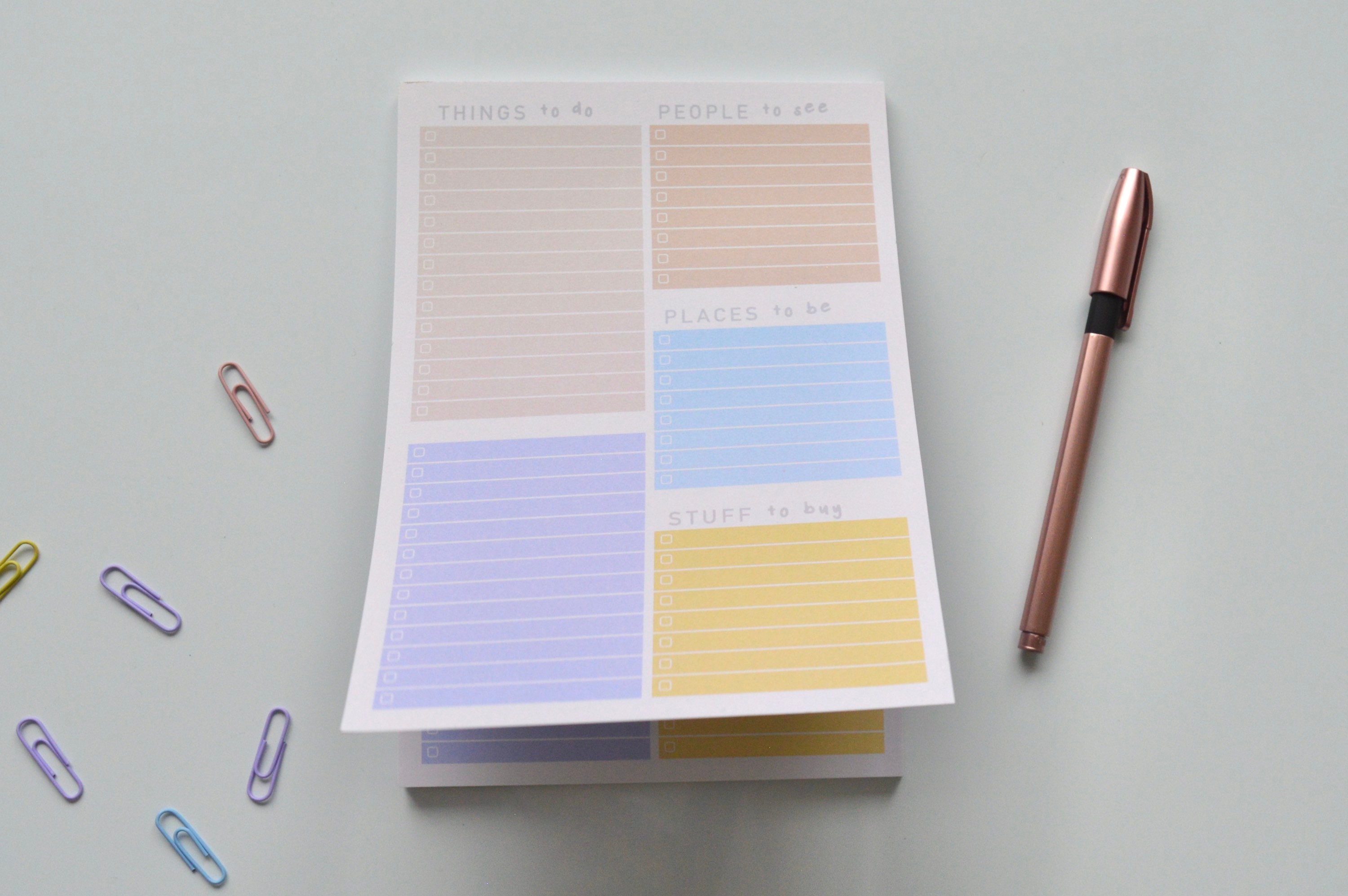 Sunrise A5 To-do List Desk Pad Notepad Organiser - Etsy