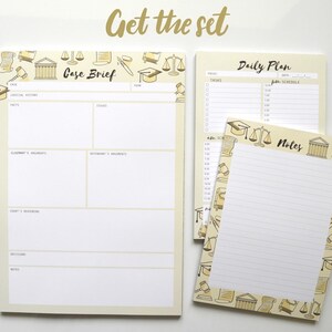 Law Case Brief A4 Notepad | Law Student Case Notes Template, Student ...