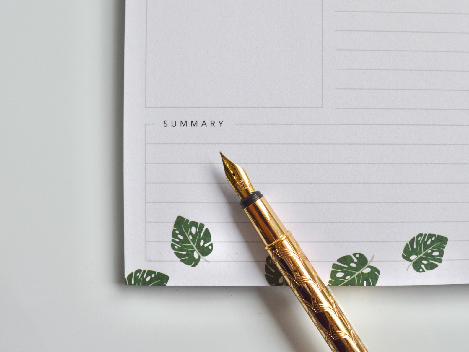 Monstera A4 Cornell Notepad Student Notepad Template Gifts - Etsy UK