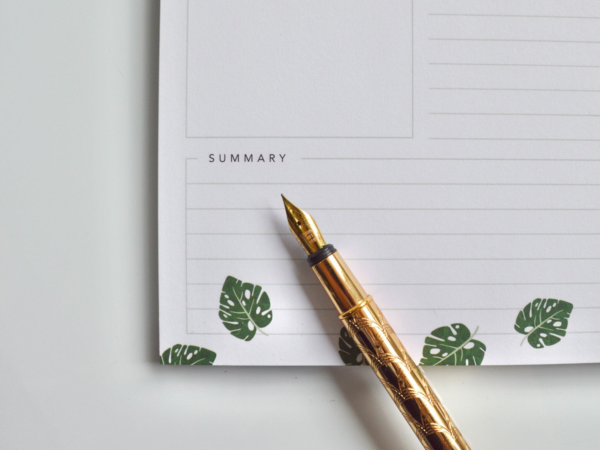 Monstera A4 Cornell Notepad | Student Notepad Template, Gifts for ...