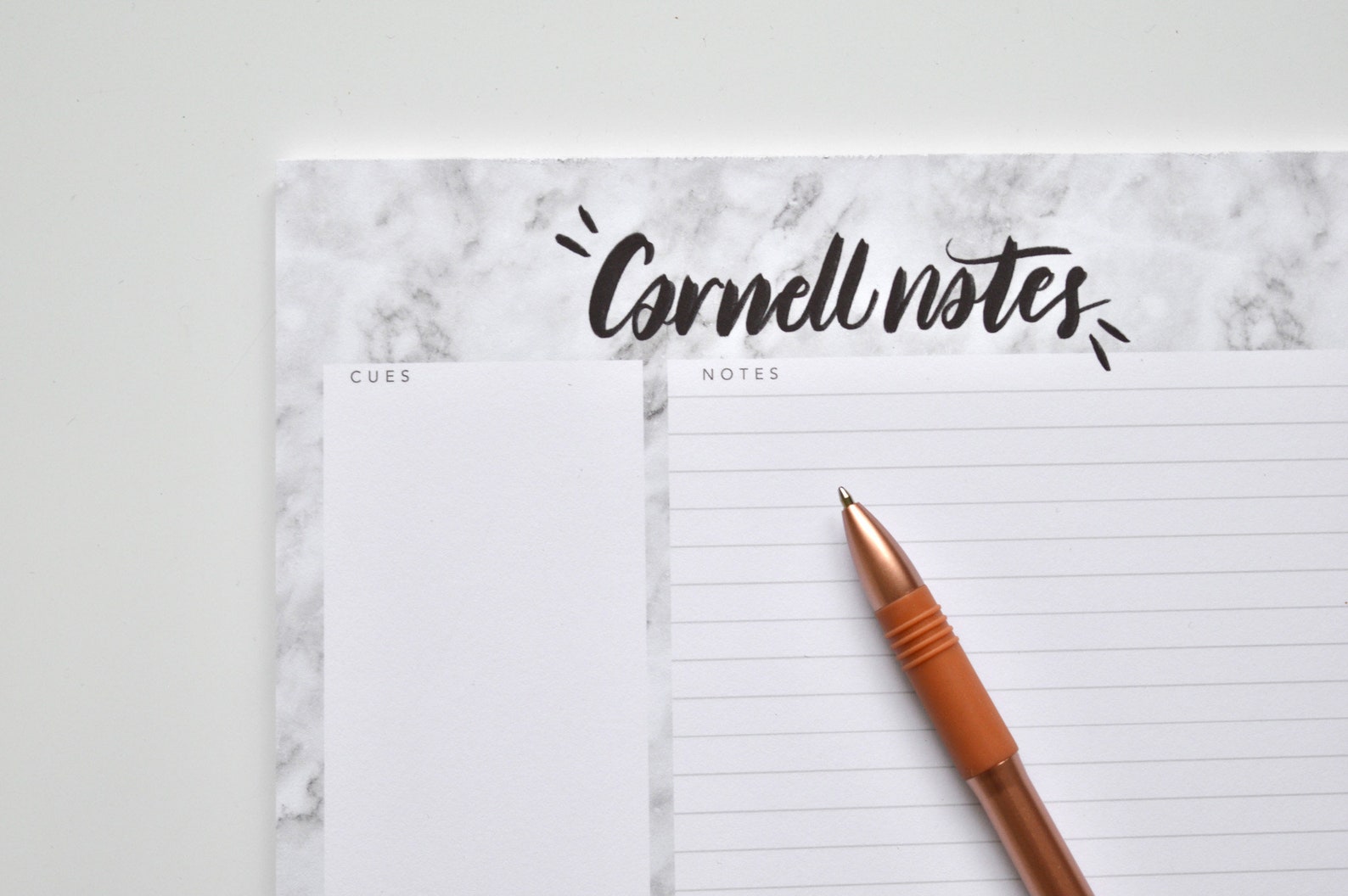 Marble A4 Cornell Notepad Weekly Planner Organiser Leafy - Etsy UK