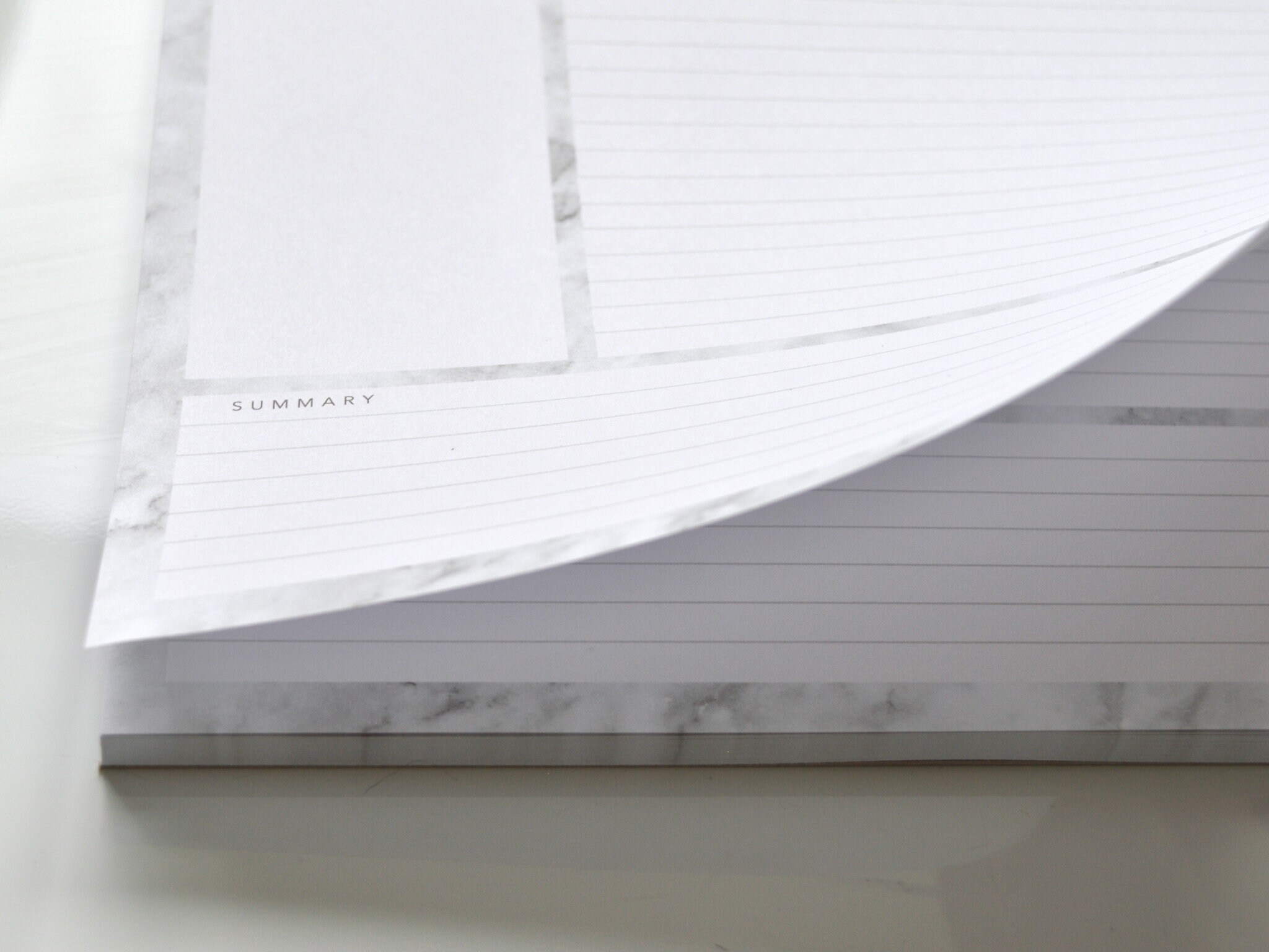 Marble A4 Cornell Notepad Weekly Planner Organiser Leafy - Etsy